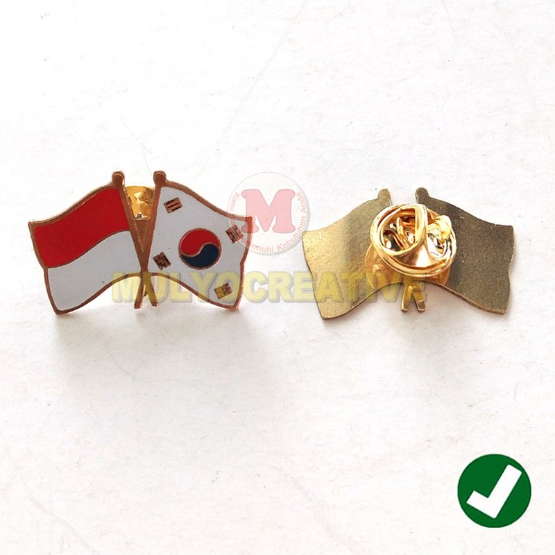 Jual Pin Bendera Persahabatan Logo Negara Indonesia Dan Korea Selatan ...