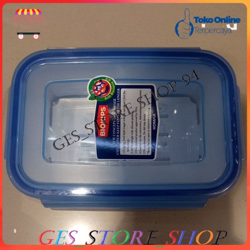 Jual Biokips Tempat Makan Persegi Panjang Dengan Pembatas 450 Ml/Tempat ...