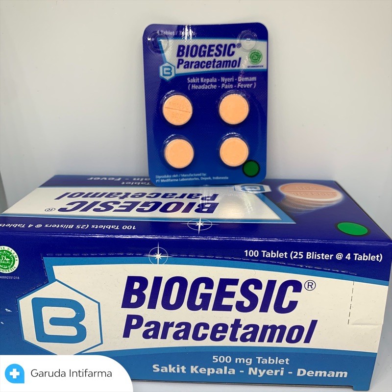 Jual Biogesic Paracetamol BOX 100 tablet | Shopee Indonesia