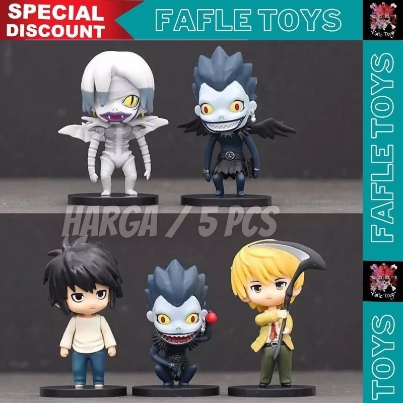 Jual Action Figure Death Note Anime Set Of 5pcs Yagami Light Ryuk Rem ...