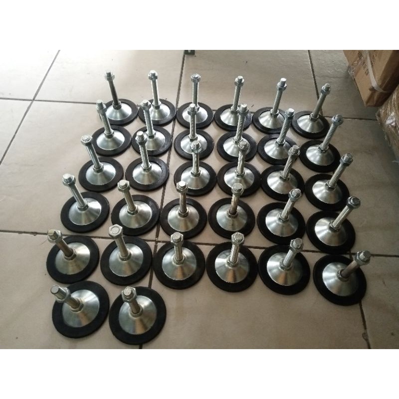 Jual Adjuster kaki meja m16 + karet ajuster galvanis kaki conveyor m16 ...
