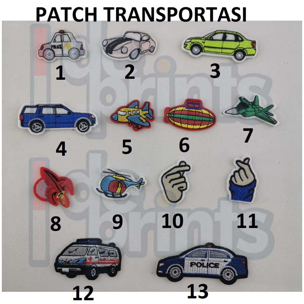 Jual Iron Patch Transportasi / patch mobil / patch pesawat / patch ...