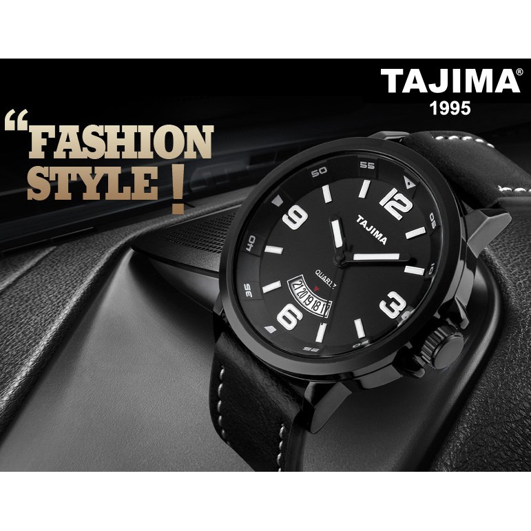 Jual TAJIMA Jam Tangan Pria 1995 Date Kulit Original Garansi 1 tahun ...