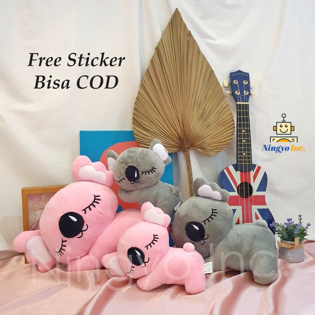 Jual BONEKA KOALA TIDUR KARAKTER HEWAN PREMIUM LUCU MAINAN ANAK ABU ...