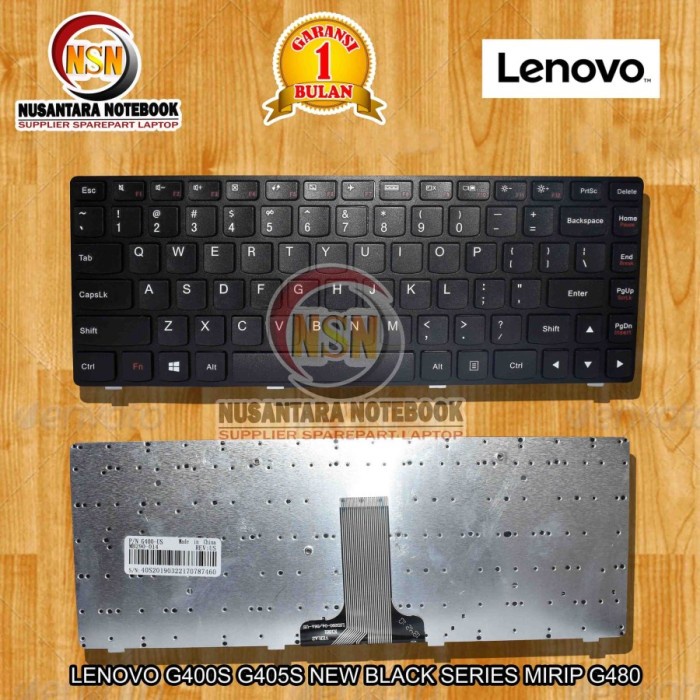 Jual Keyboard Laptop Lenovo G400 G405 NEW BLACK SERIES MIRIP G480 ...