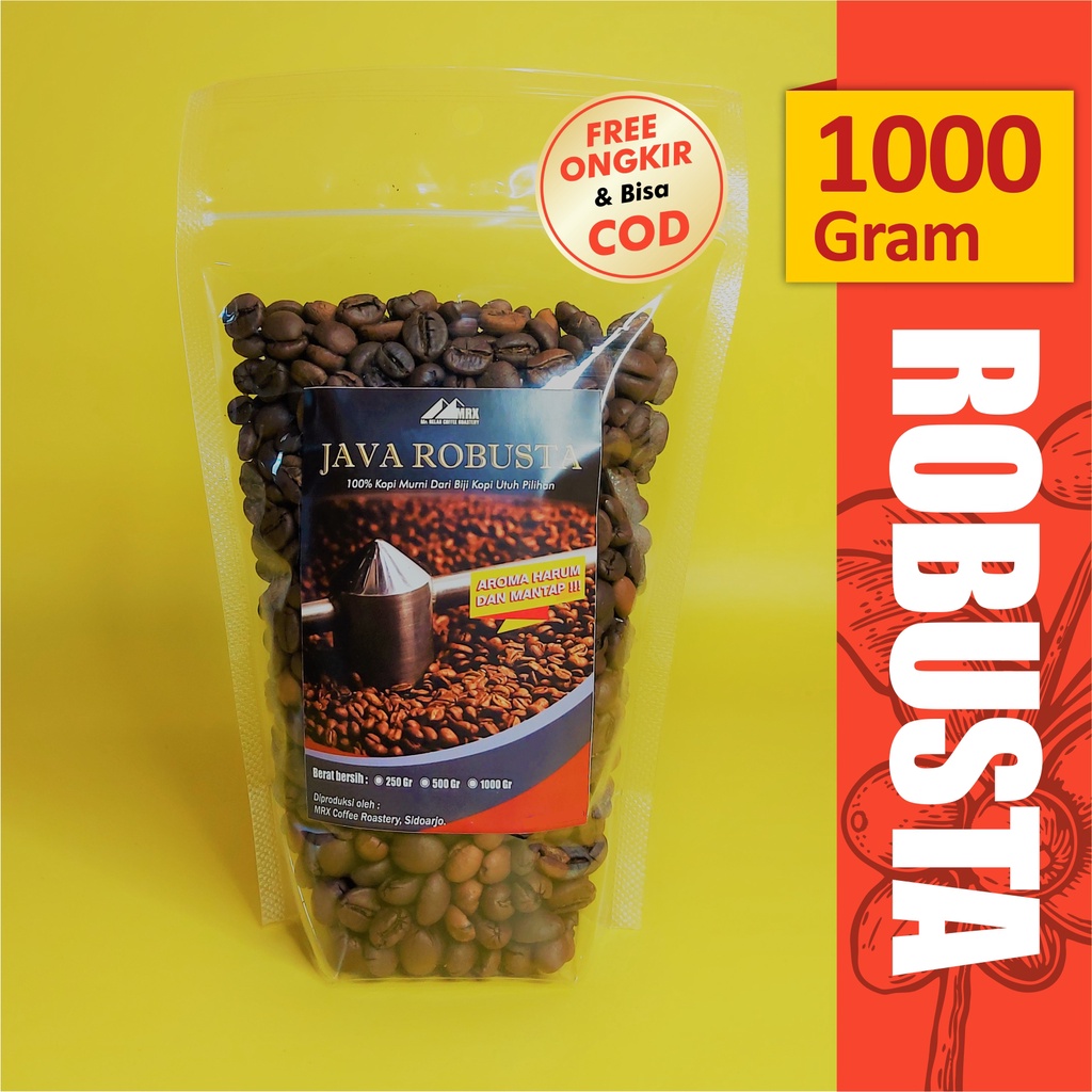 Jual MRX Kopi Java Robusta Malang, Medium to Dark Roast, Biji/Bubuk - 1 ...