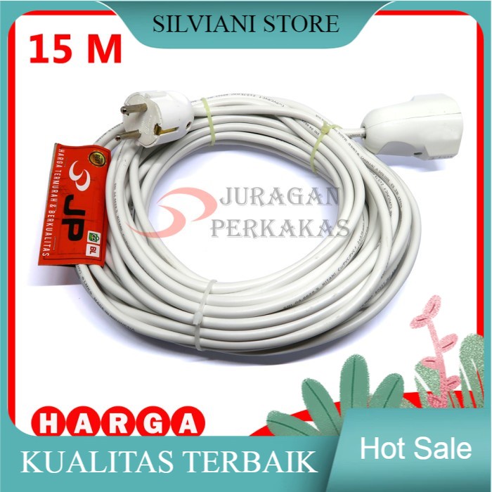 Jual KABEL LISTRIK TAMBAHAN 15 METER EXTENSION COLOKAN STOP KONTAK ...