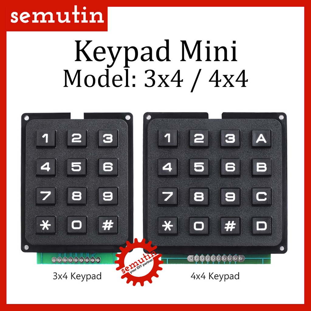 Jual Keypad Mini 3x4 4x4 / Keyboard Pertamini Numeric POM Matrix ...