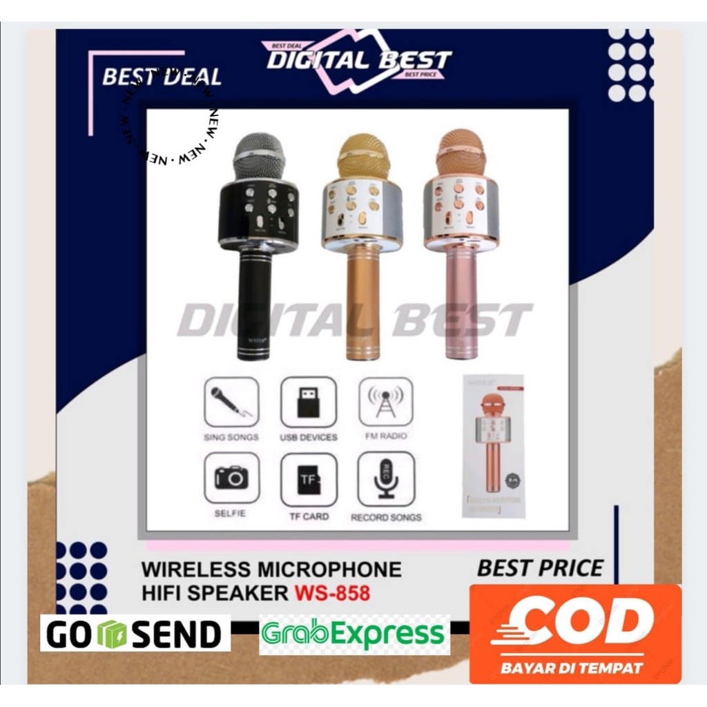 Jual MIC BLUETOOTH SMULE WS -2911 ORIGINAL - HITAM | Shopee Indonesia