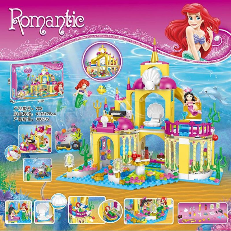 Jual lego brick mermaid lego anak impir lego brick 208 mermaid castle ...