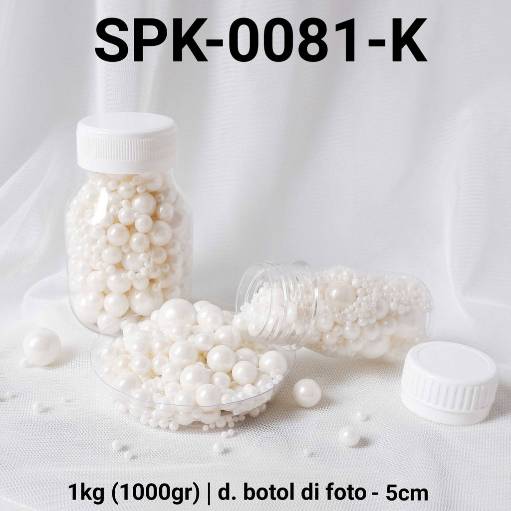 Jual SPK-0081-K Sprinkles sprinkle sprinkel 1kg 1 kg mutiara mix putih ...