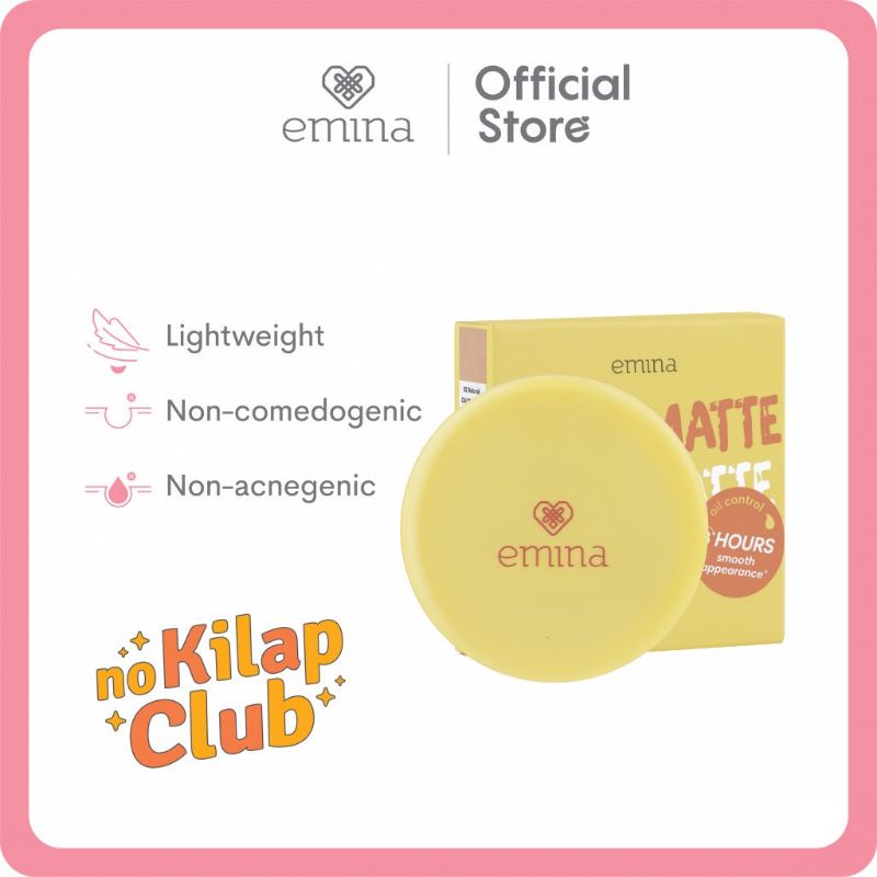 Jual EMINA Daily Matte Compact Powder 11g | Shopee Indonesia
