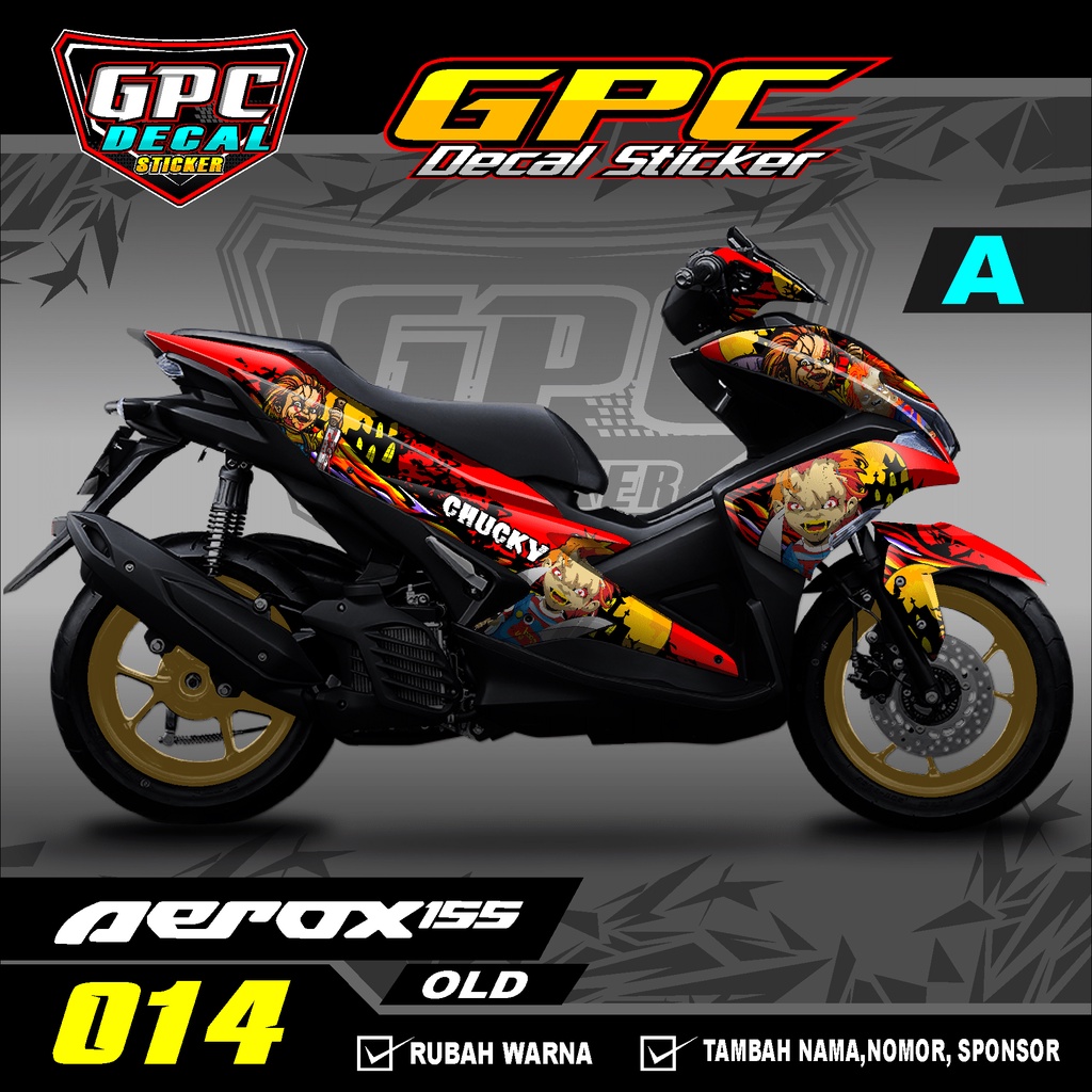 Jual Decal Sticker Variasi Fullbody Yamaha Aerox 155 Old 014-Dekal ...