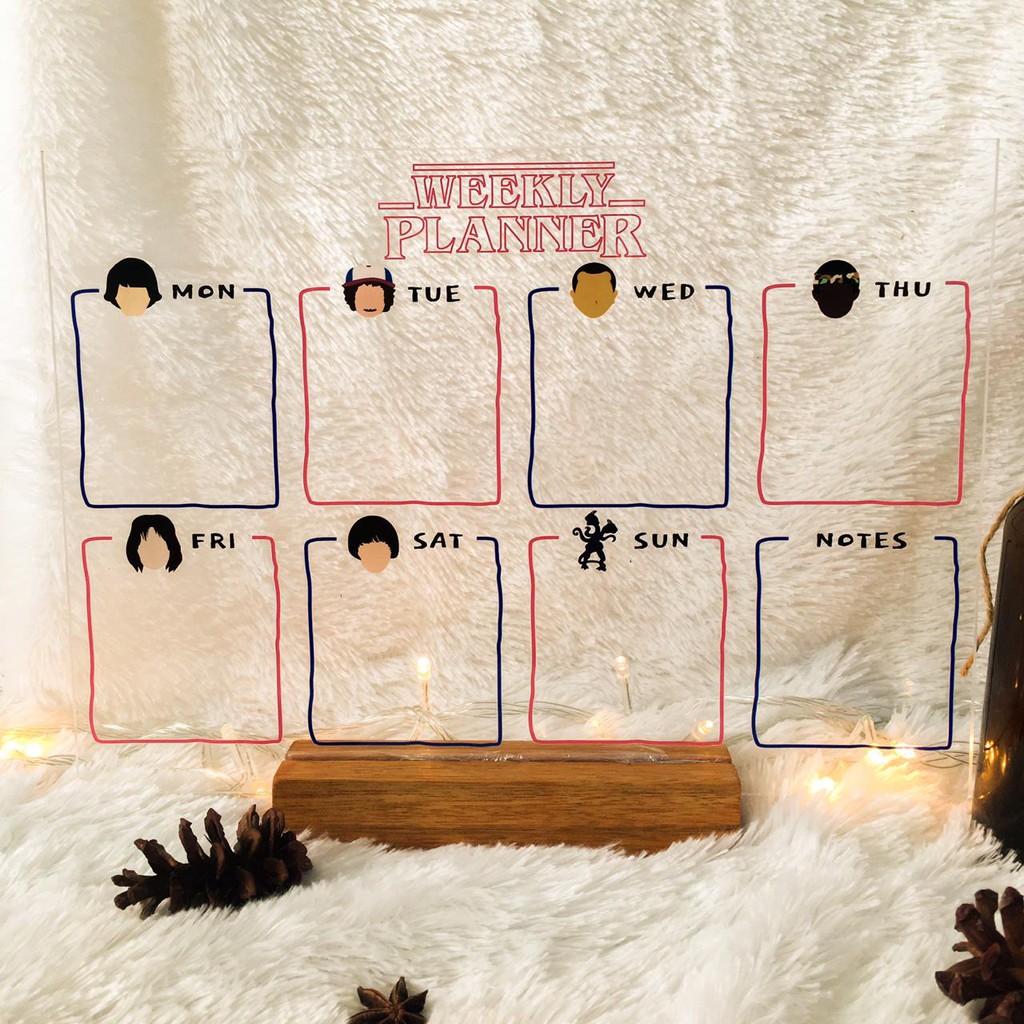 Jual Acrylic Weekly Planner Stranger Things A4 | Shopee Indonesia