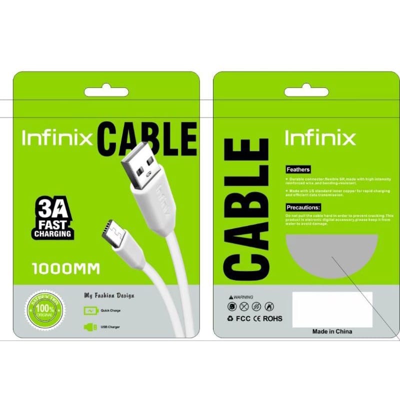 Jual Kabel Data Infinix 3A Fast Charging Micro dan Type C Bahan ...