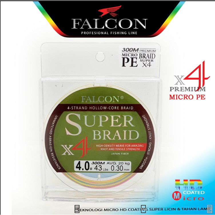 Jual Senar Pe X4 Falcon Super Braid 300M | Shopee Indonesia