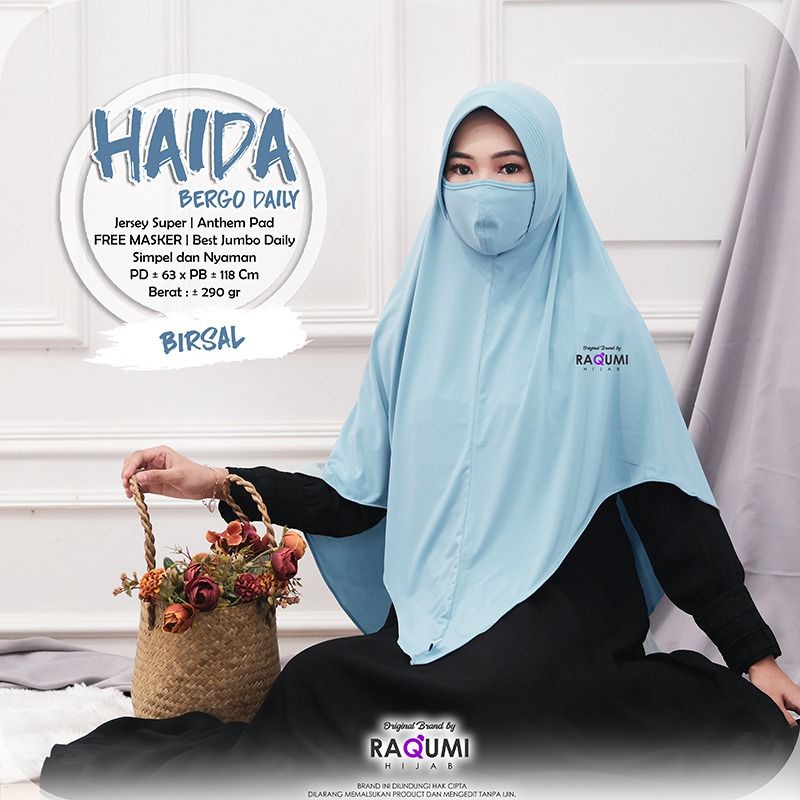 Jual HAIDA BERGO DAILY BY ORI RAQUMI HIJAB | Shopee Indonesia