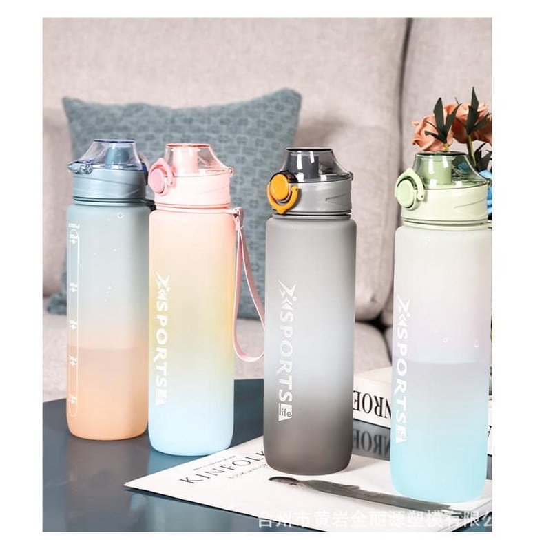 Jual BOTOL MINUM VIRAL GRADASI GREEY/1LITER | Shopee Indonesia