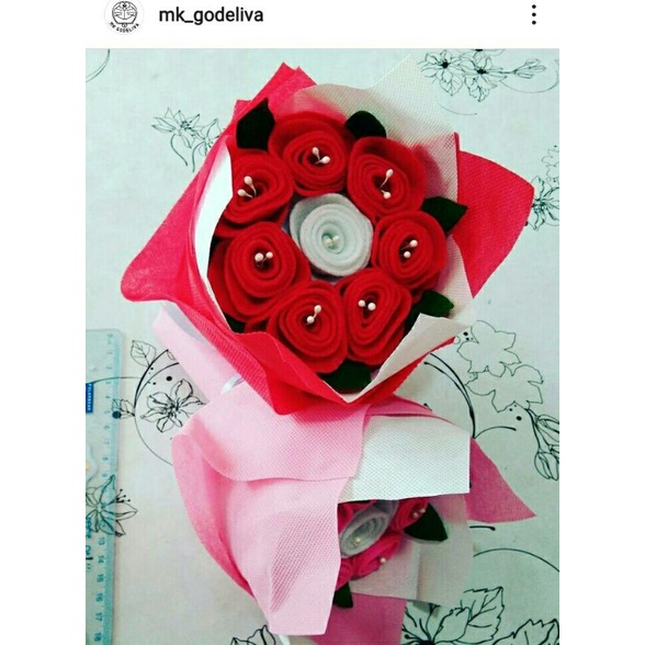 Jual KERAJINAN BUKET BUNGA MAWAR KECIL S BAHAN DARI KAIN FLANEL PLANEL ...