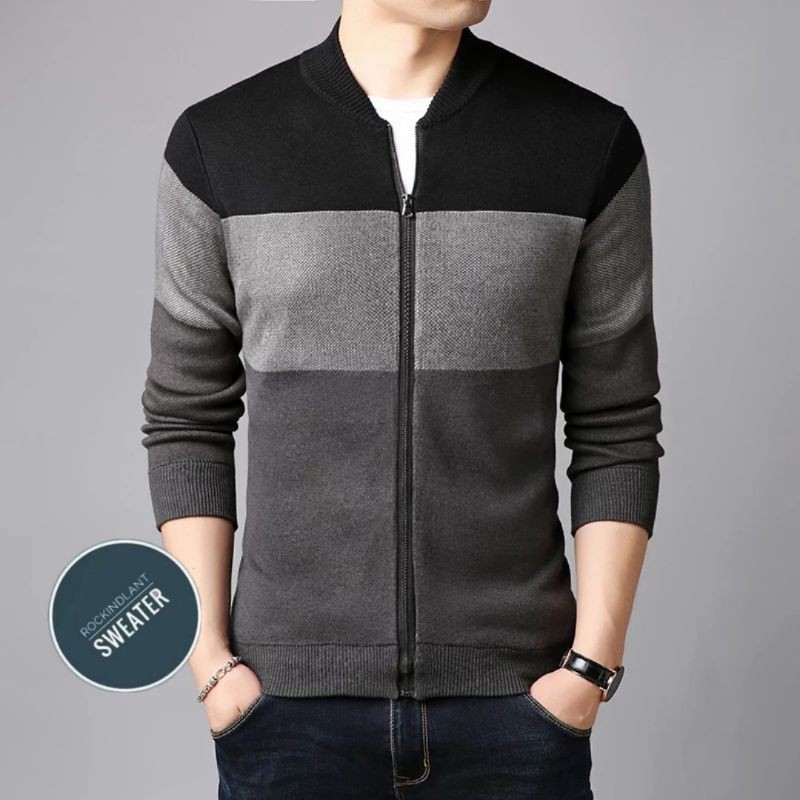 Jual Jaket Rajut Pria/Sweater Jaket Zipper/Sweater Jaket Full Zipper ...