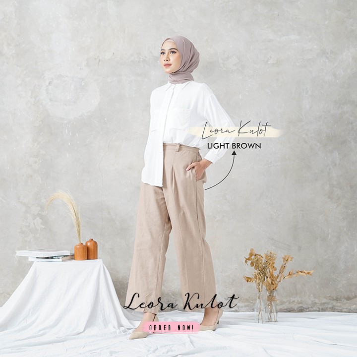Jual Leora kulot premium Warna Light Brown | Shopee Indonesia