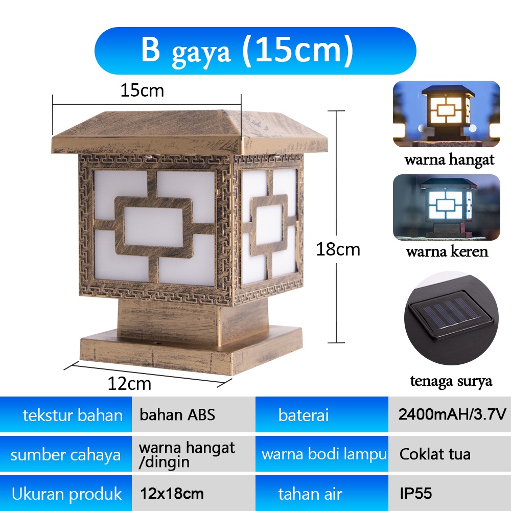 Jual lampu surya lampu pagar lampu led murah Cahaya putih dan lampu ...