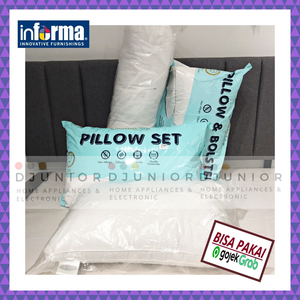 Jual INFORMA - BANTAL GULING SET / PILLOW BOLSTER SET / BANTAL GULING HOTEL MURAH | Shopee Indonesia