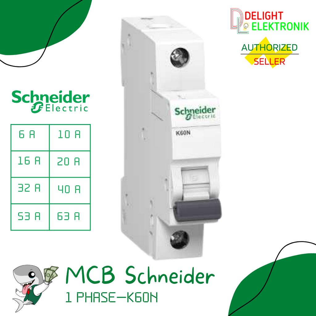 Jual MCB SCHNEIDER K60N 1P 6A 10A 16A 20A 32A 40A 50A 63A | Shopee Indonesia