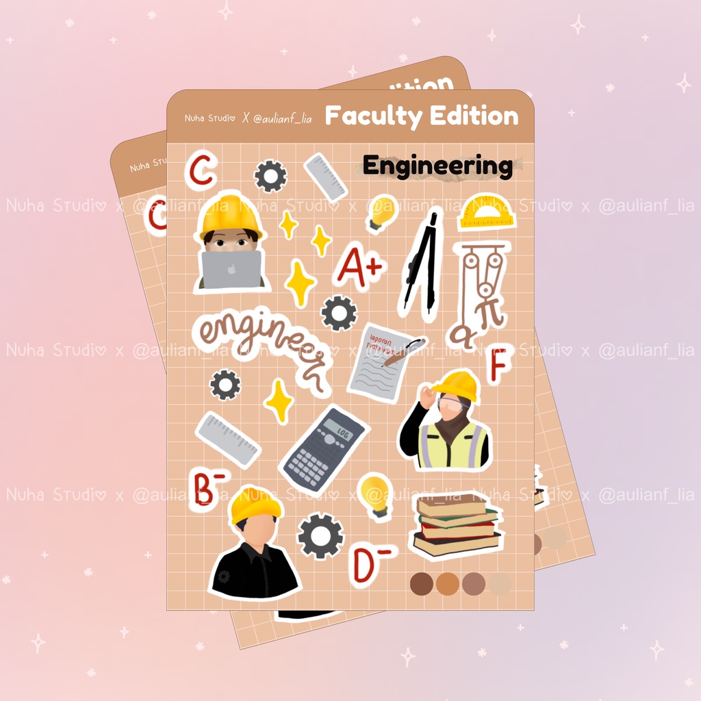 Jual Sticker Faculty Edition Engineering Edisi Jurusan Anak Teknik ...