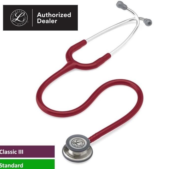 Jual 3M Littmann Classic III Stethoscope 27 inch #5627 Burgundy Tube ...