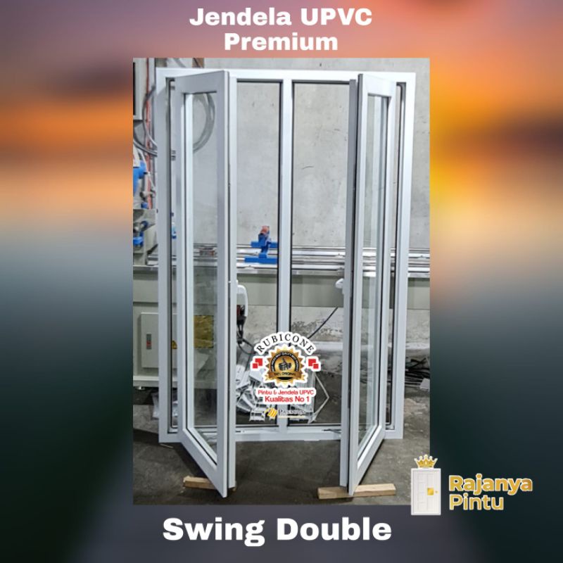 Jual Jendela UPVC Premium - Double Glass Clear - Swing 2 Daun | Shopee ...