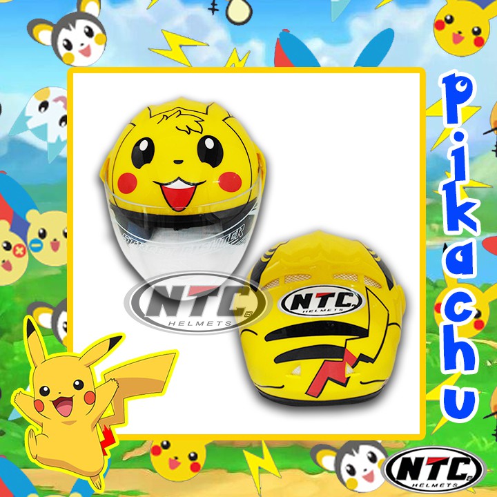 Jual Helm Anak NTC - Pikachu (ORANGE) | Shopee Indonesia