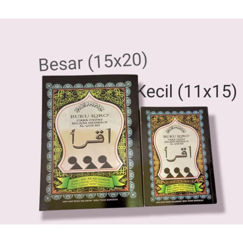 Jual BUKU IQRO' (WARNA HITAM) BESAR & KECIL | Shopee Indonesia