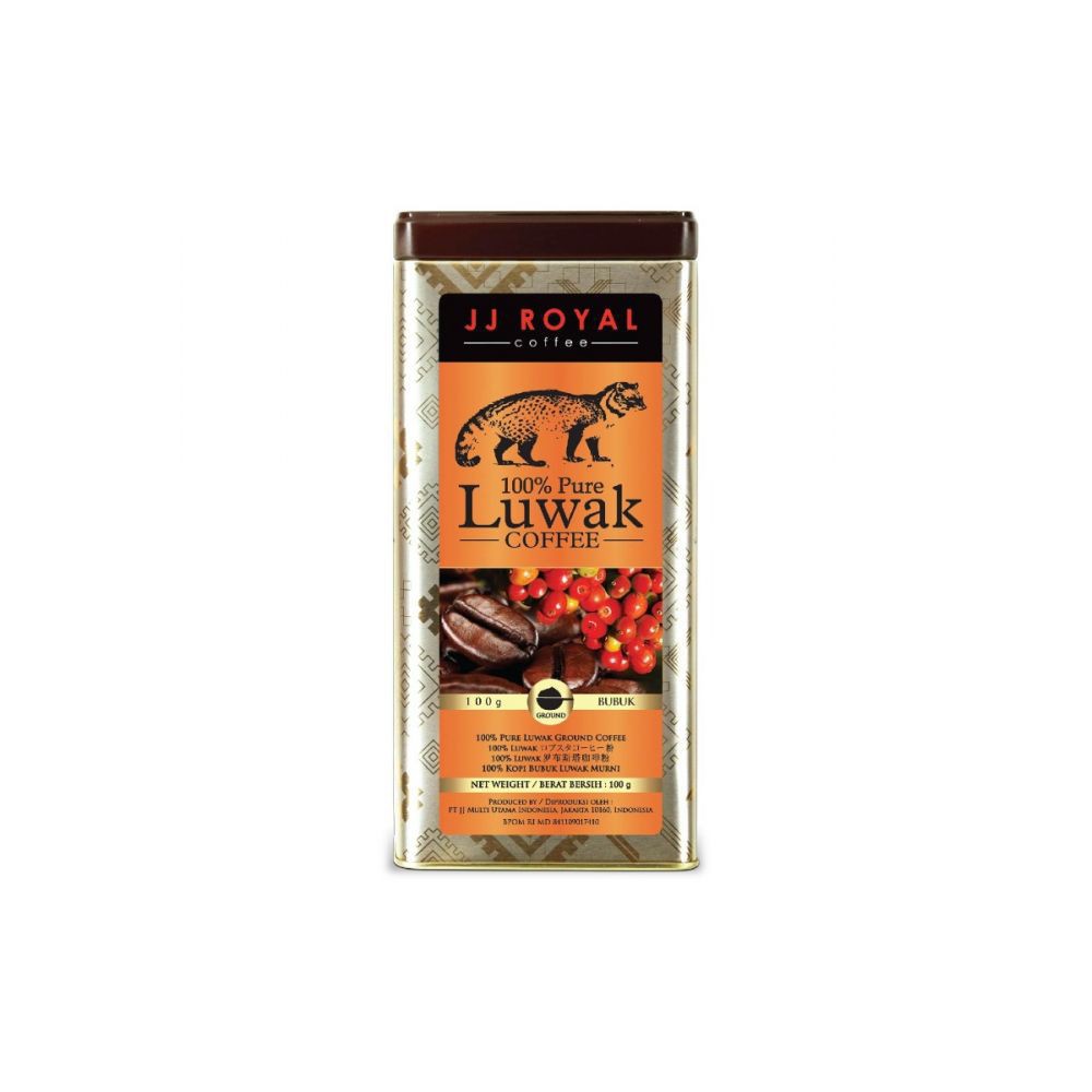 Jual JJ Royal Kopi Luwak Ground Tin 100 Gram | Shopee Indonesia