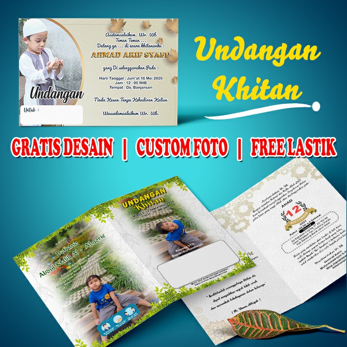 Jual UNDANGAN KHITAN FREE DESAIN - UNDANGAN SUNATAN | Shopee Indonesia