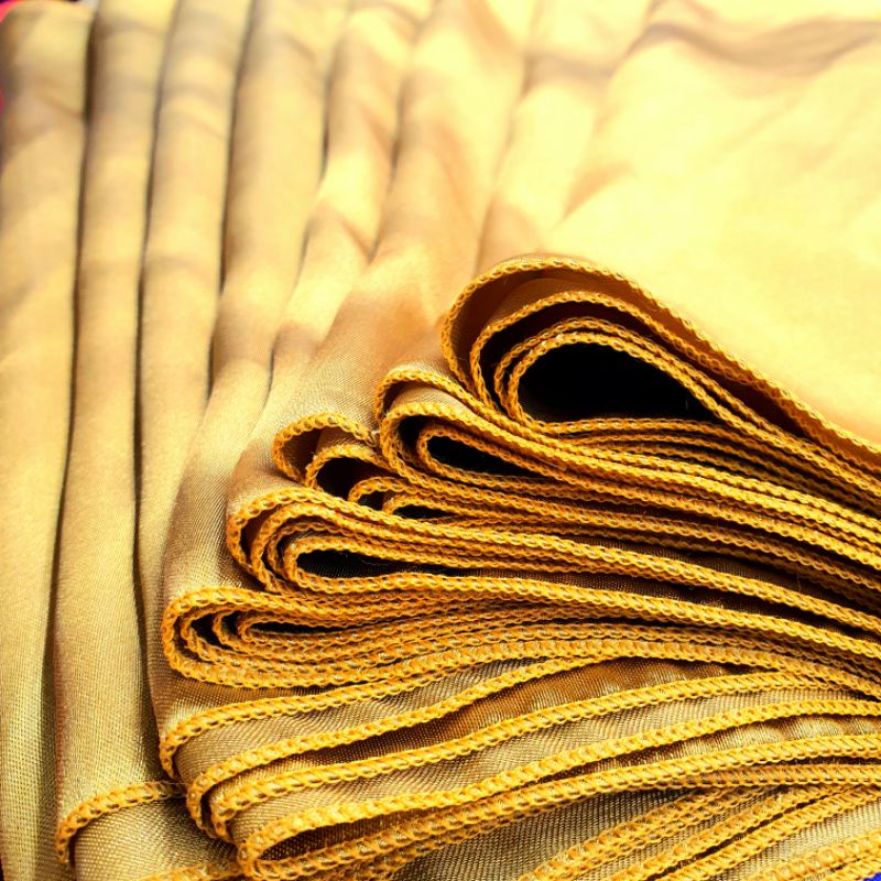 Jual Kain Meteran - Kain - Kain POTONGAN SATIN SILK GOLD Ukuran ...