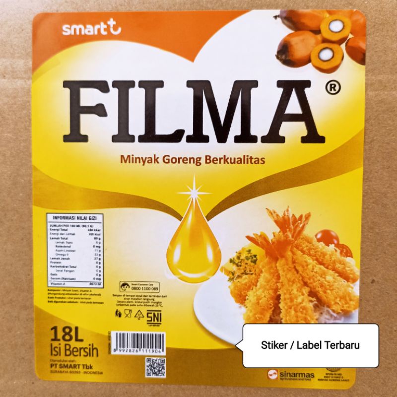 Jual FILMA COOKING OIL ( CTN ) / Minyak Goreng 18 Ltr ( Gosend Bandung ...
