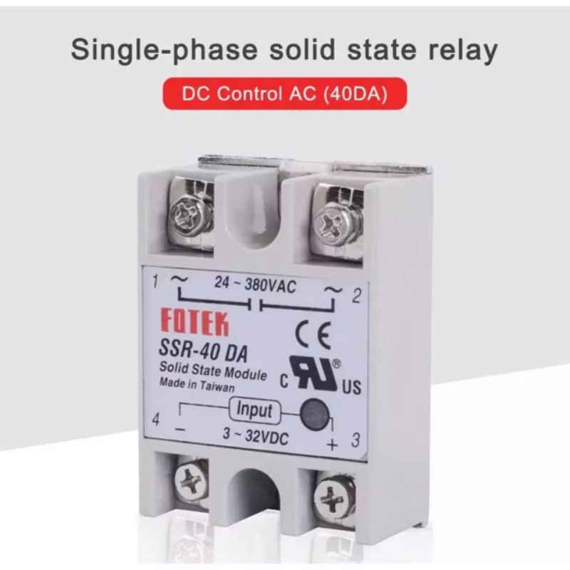 Jual RELAY Fotek SSR-40DA 40A SSR-10DA 10A Single Phase Solid State Relay - DC Controlled AC 3 ...