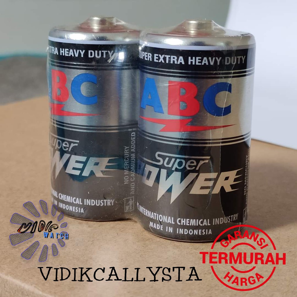 Jual BATU BATTERY BATREI BATERAI ABC SUPER POWER BESAR UM 1 SIZE D ...