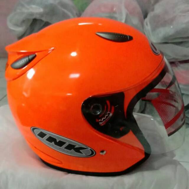 Jual Helm ink basic best1 warna orange berkualitas standart SNI ...