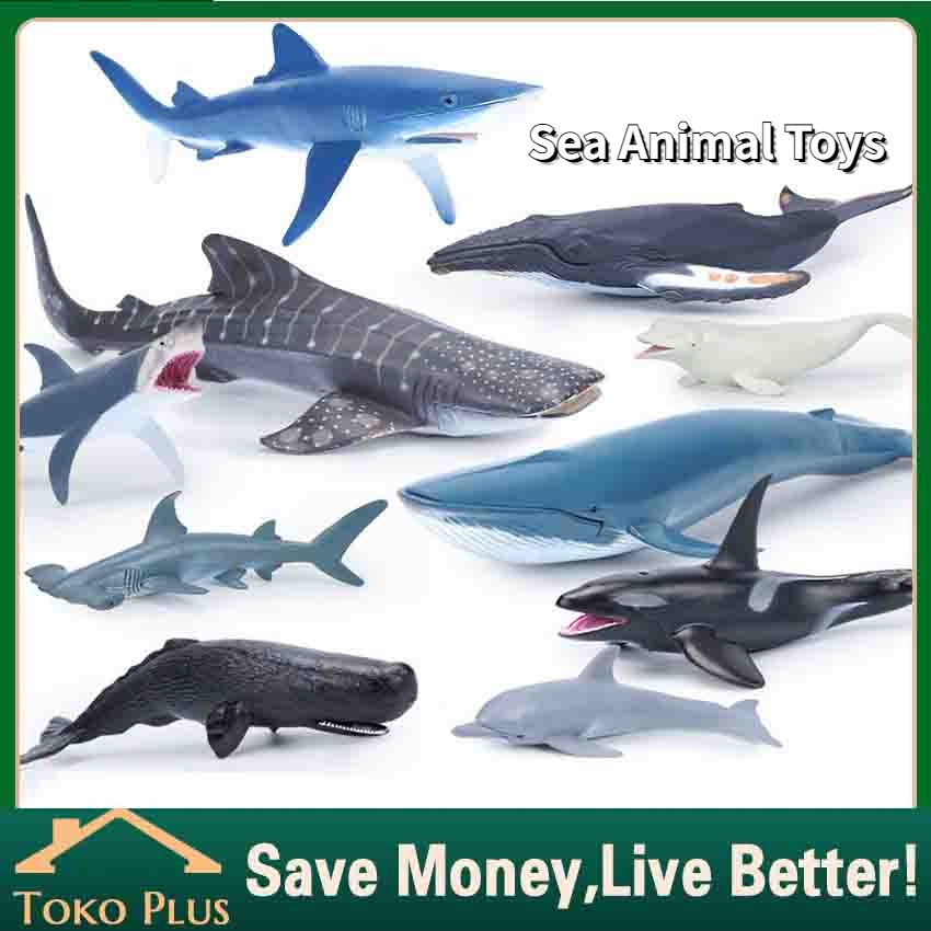 Jual Mainan Simulasi Ikan Paus / Hiu / Lumba-Lumba Figure Whale Mainan ...