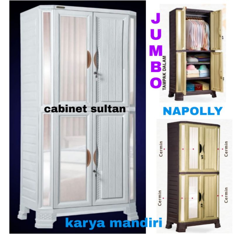 Jual lemari pakaian plastik napolly gantung jumbo CABSUL 2 GCW 882 (RCK ...