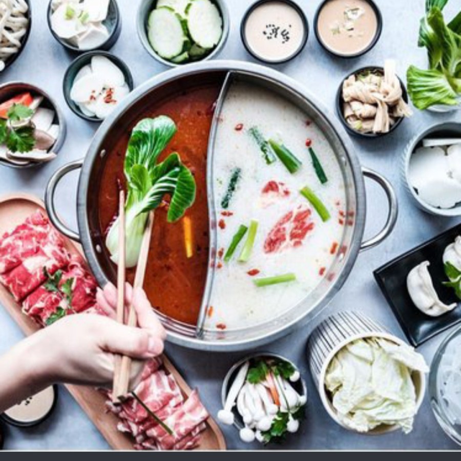 Jual Panci sukiyaki hotpot dual shabu pan 2 sekat alat masak dapur ...