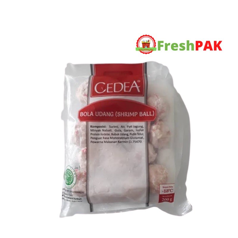 Jual FreshPAK - Cedea Bola Udang 200gr / Shrimp Ball / Frozen Food ...