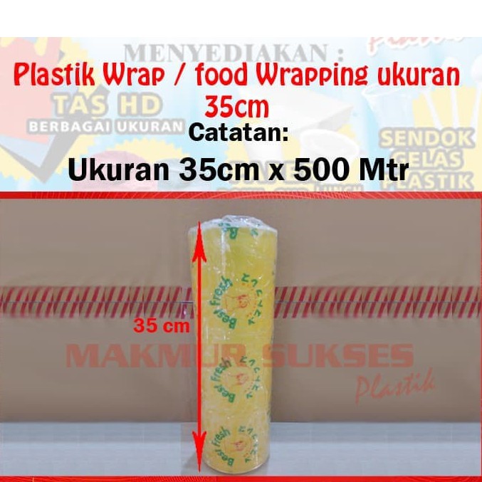 Jual Cling Wrap Plastic / Plastik Wrap Makanan / food Wrapping (35cm x ...