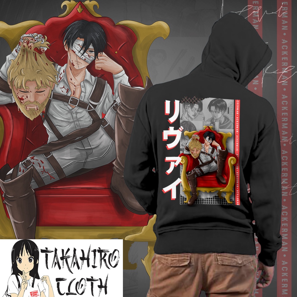Jual Jaket Hoodie jumper Anime Attack On Titan Final Season LEVI X ZEKE ...