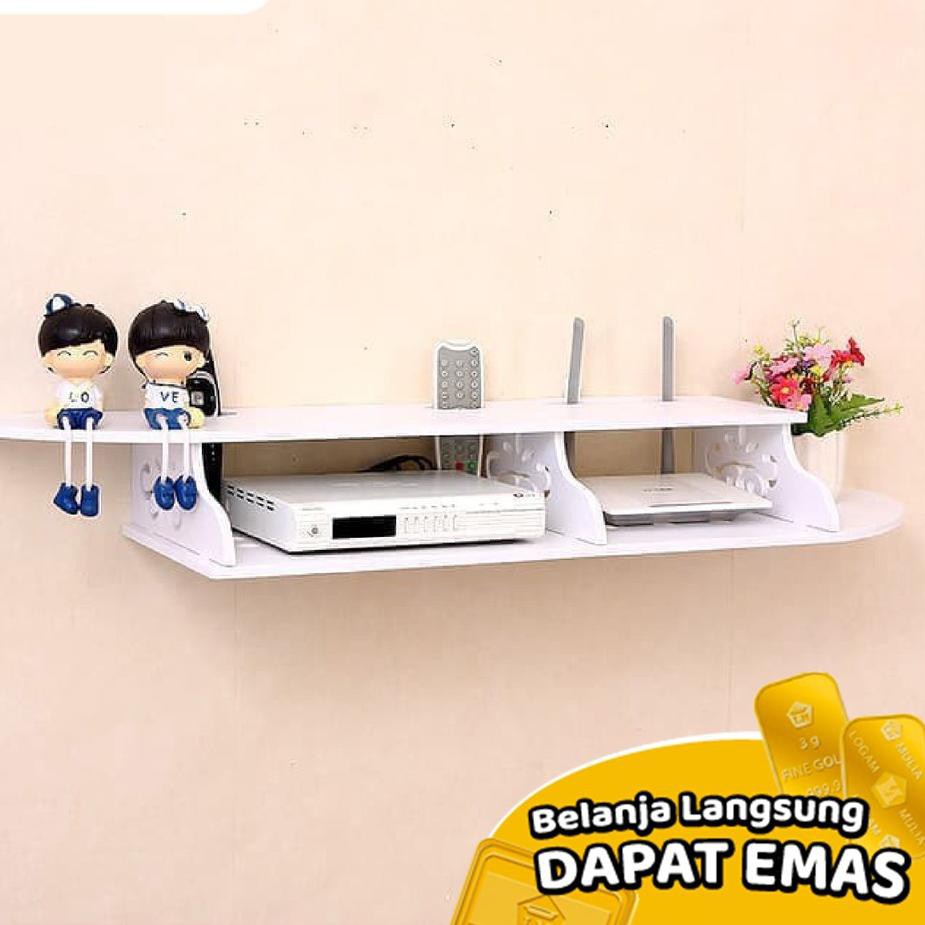 Jual ☂ Rak Dinding Gantung Serbaguna Tempat Wifi DVD Reer PS4 Floating Shelf Ambalan Dinding ...