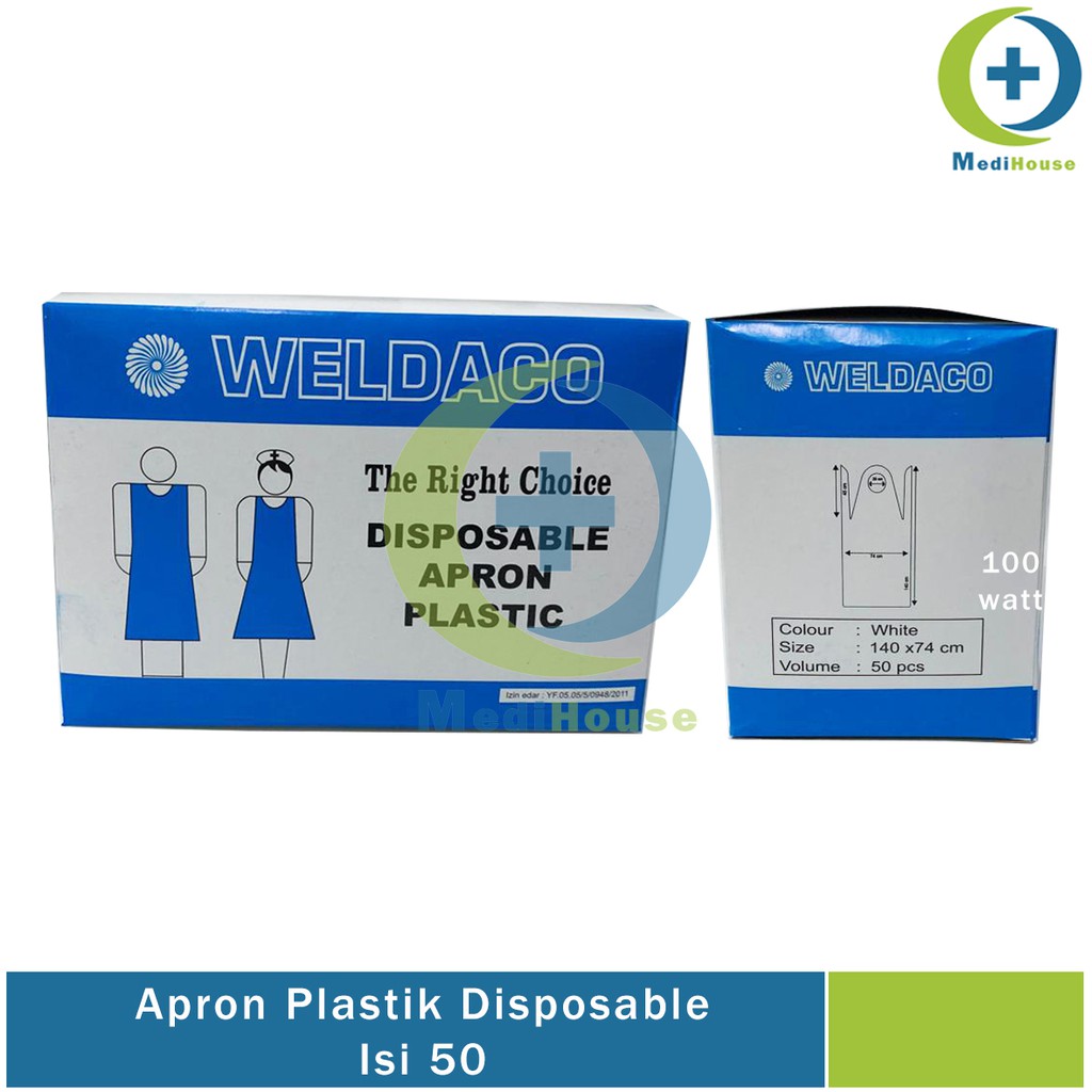 Jual Apron Plastik Disposable Isi 50 Pcs Celemek Plastik | Shopee Indonesia