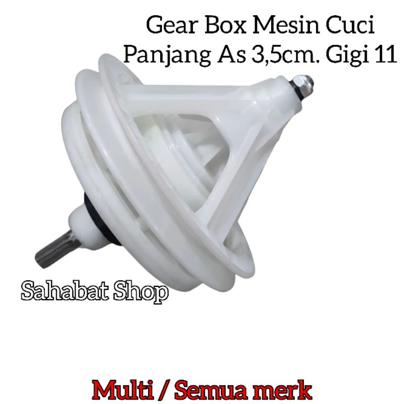 Jual GEAR BOX / GEARBOX MESIN CUCI MULTI UMUM MODEL AS GIGI 11 PANJANG ...