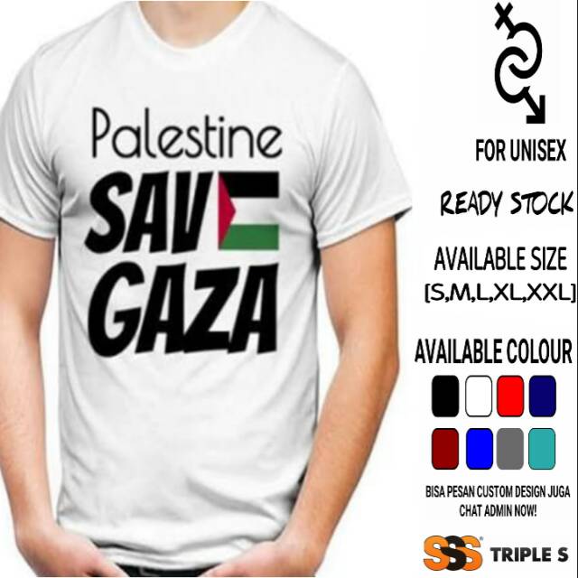 Jual KAOS DISTRO PALESTINE SAVE GAZA BENDERA GAZA T-SHIRT DAKWAH ISLAMI ...
